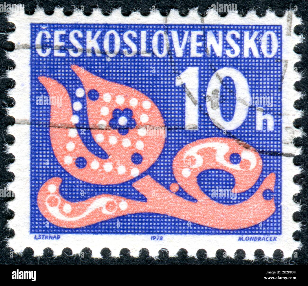 CZECHOSLOVAKIA - CIRCA 1972: A stamp printed in the Czechoslovakia ...