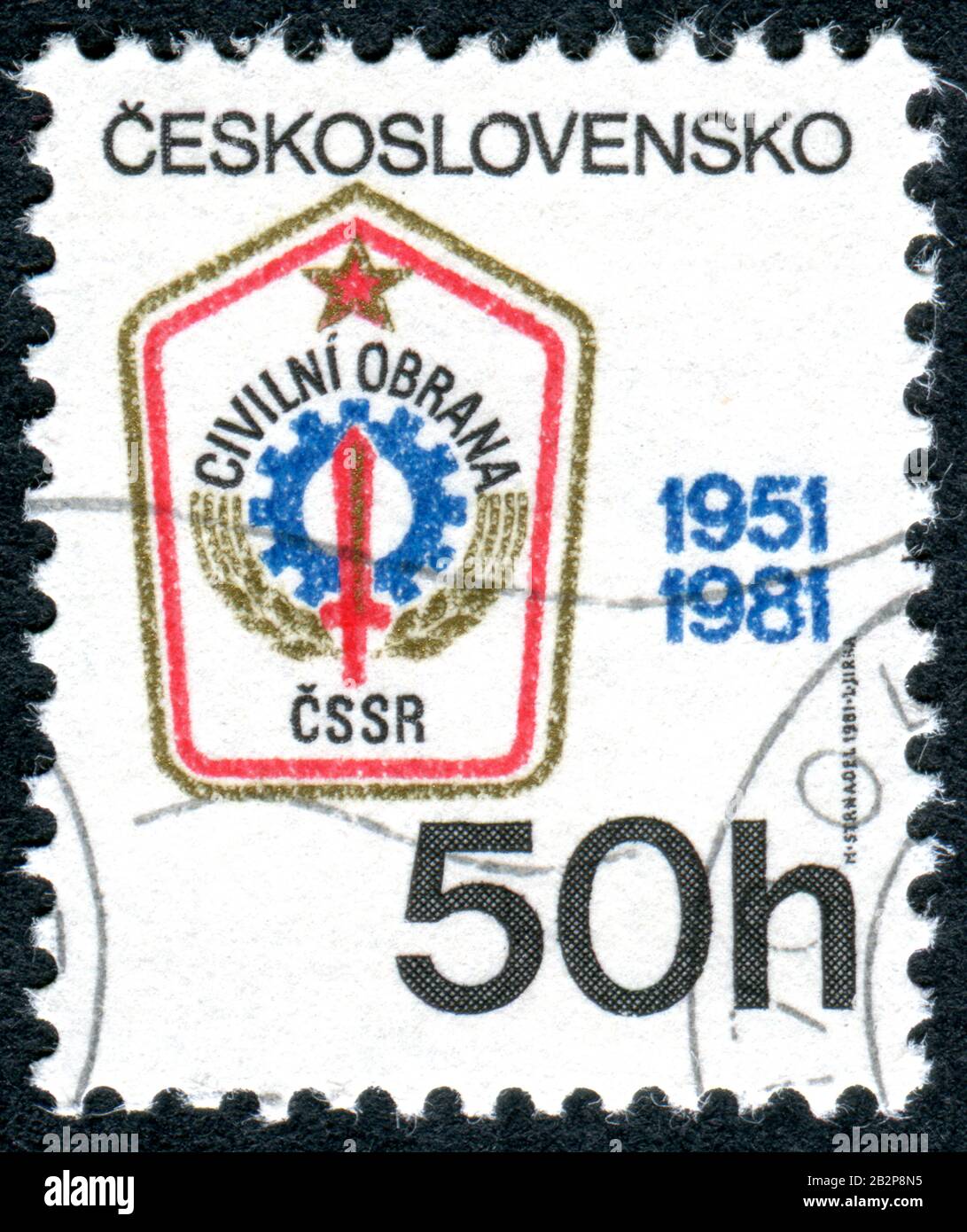 CZECHOSLOVAKIA - CIRCA 1981: A stamp printed in Czechoslovakia, issued ...