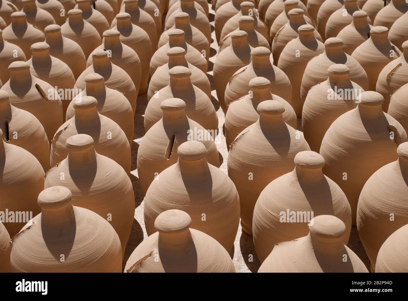 Traditional hand made unfired earthenware clay pottery for sale, Aali ...