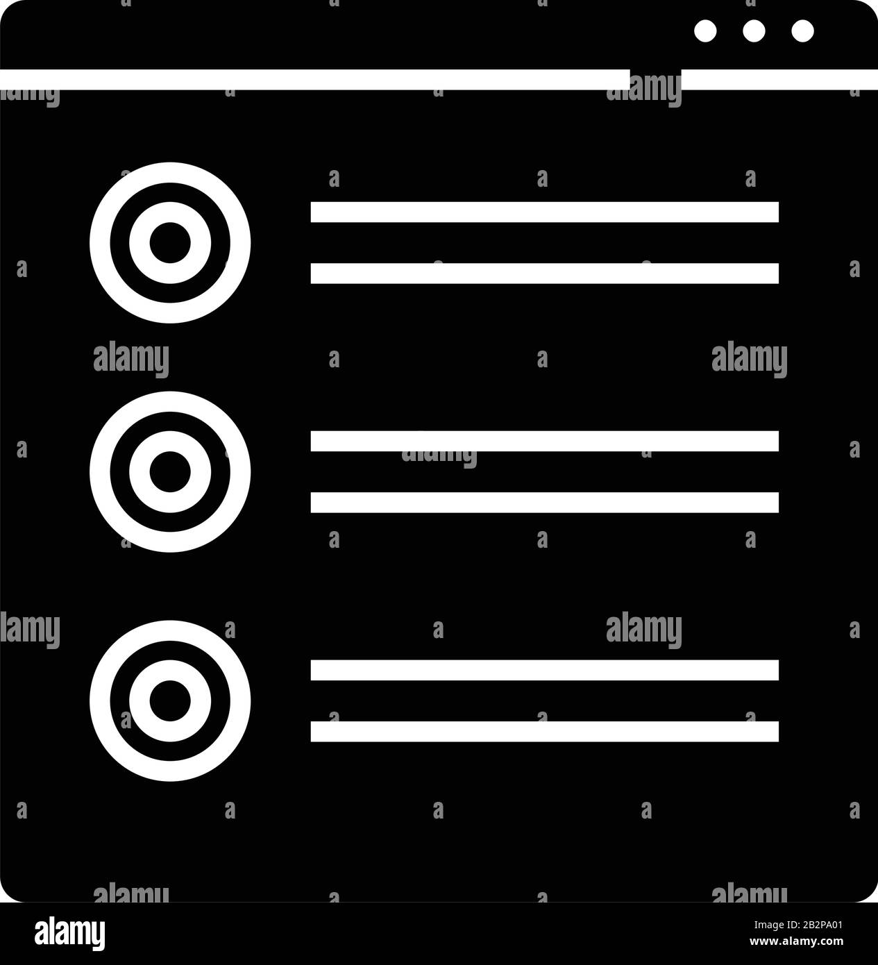 Online test black icon, concept illustration, vector flat symbol, glyph ...