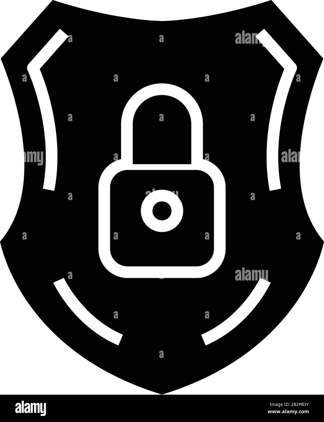 Password protection black icon, concept illustration, vector flat ...