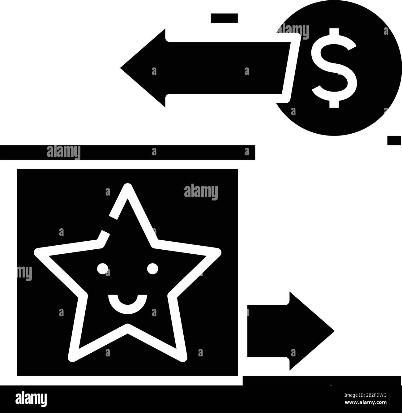 Making profits black icon, concept illustration, vector flat symbol, glyph sign Stock Vector ...
