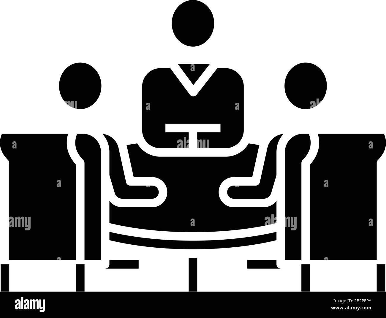 Meeting report black icon, concept illustration, vector flat symbol ...