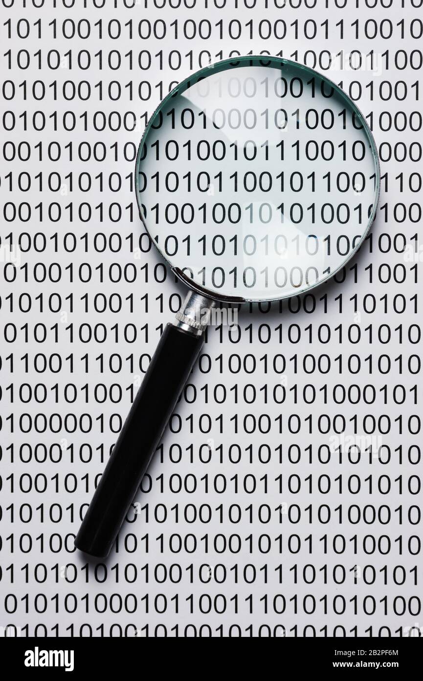 Digits with magnifying glass hi-res stock photography and images - Alamy