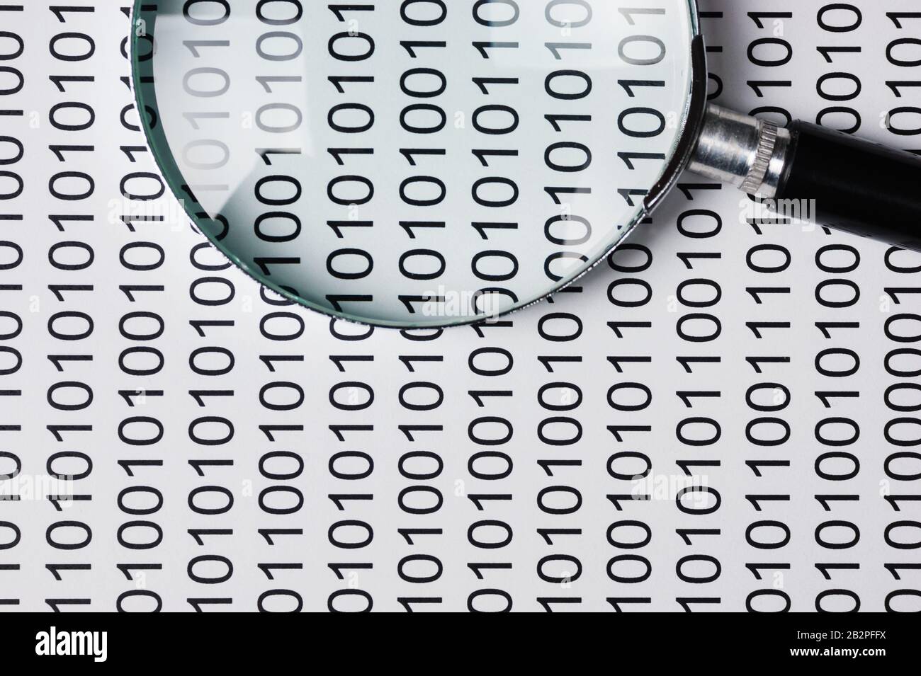 Digits with magnifying glass hi-res stock photography and images - Alamy