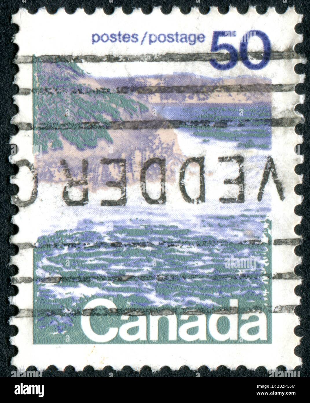 CANADA - CIRCA 1972: A stamp printed in Canada, depicts the Seashore ...