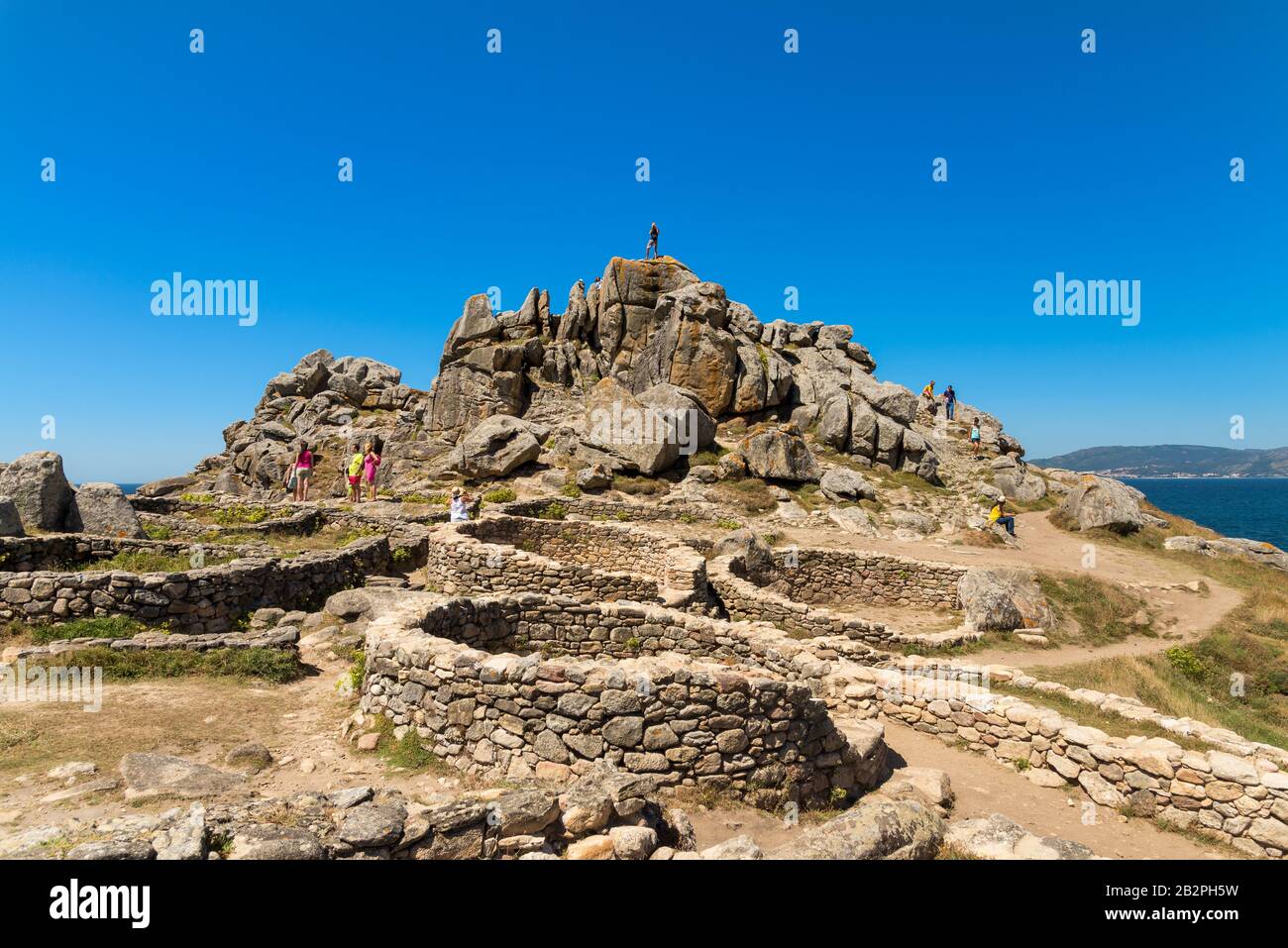 The Celtic settlement of Castro de Barona, Galicia, Spain Stock Photo ...