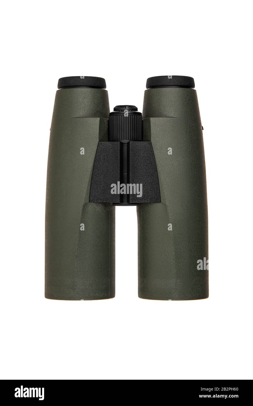 Modern binoculars isolate on white background. Surveillance device ...