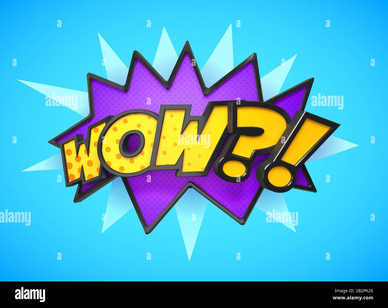 Wow - Comic book, cartoon expression Pop art vintage illustration Stock ...