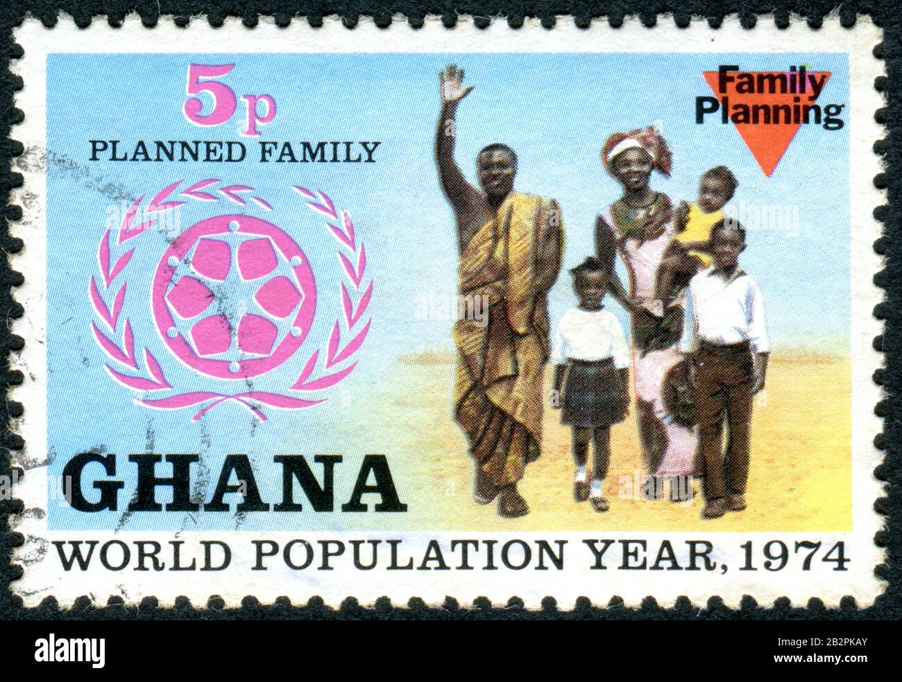 GHANA - CIRCA 1974: A stamp printed in Ghana, dedicated to World ...