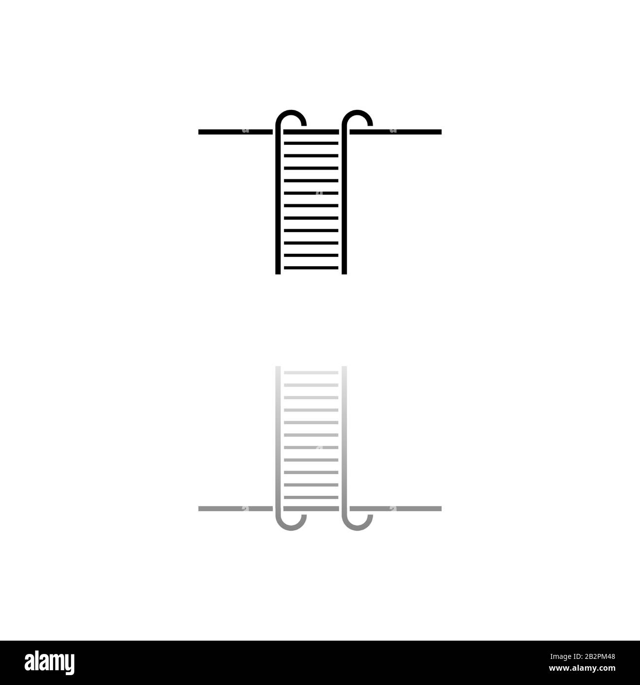 Step ladder. Black symbol on white background. Simple illustration ...