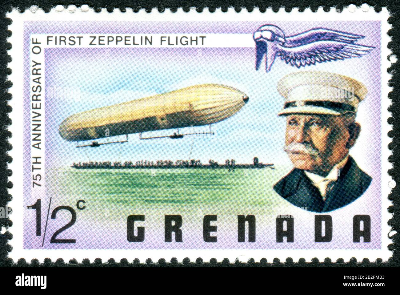 A stamp printed in Grenada, dedicated to Commemorates the 75th Anniv ...