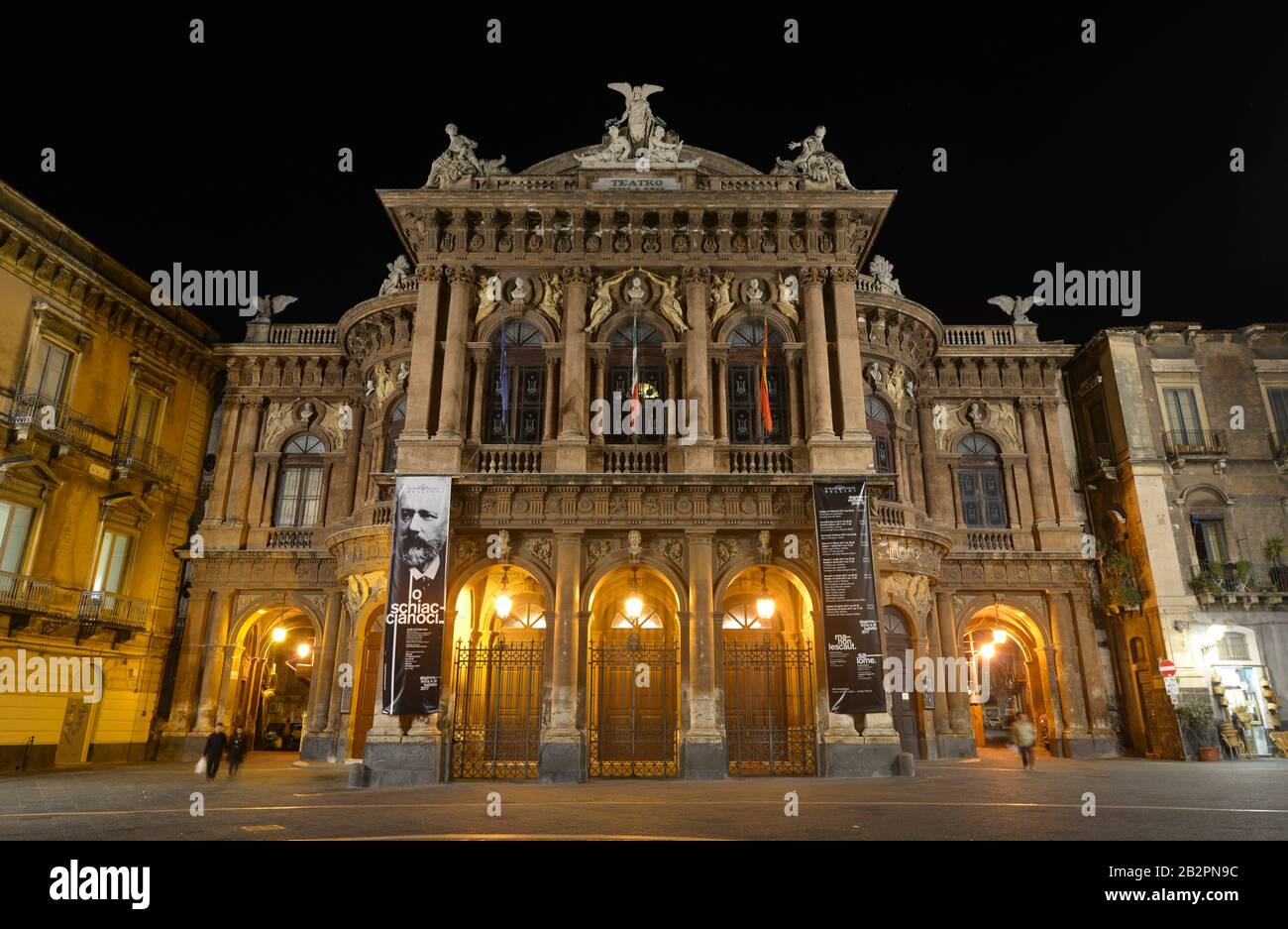 Teatro Massimo Bellini, Piazza Vincenzo Bellini, Catania, Sizilien ...