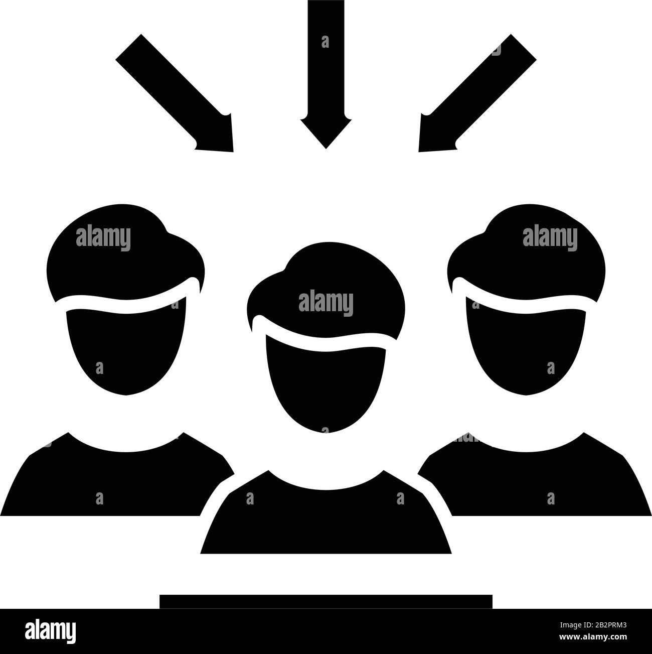 Personal obligations black icon, concept illustration, vector flat ...