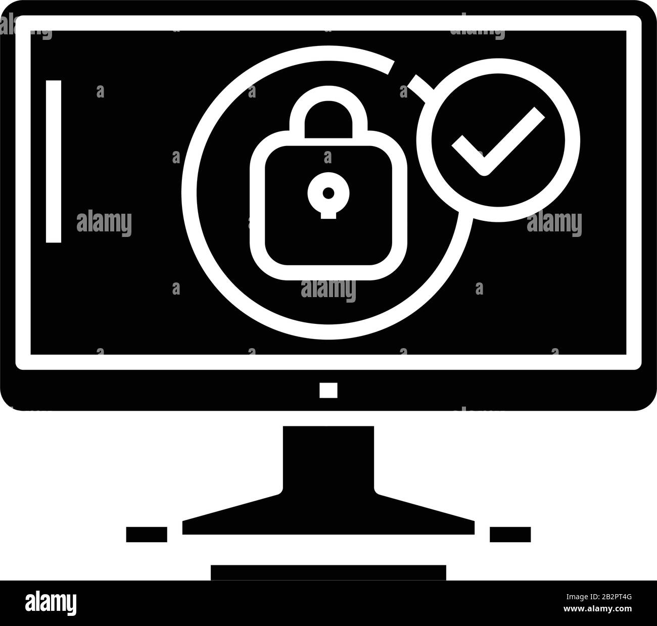 Personal security black icon, concept illustration, vector flat symbol ...