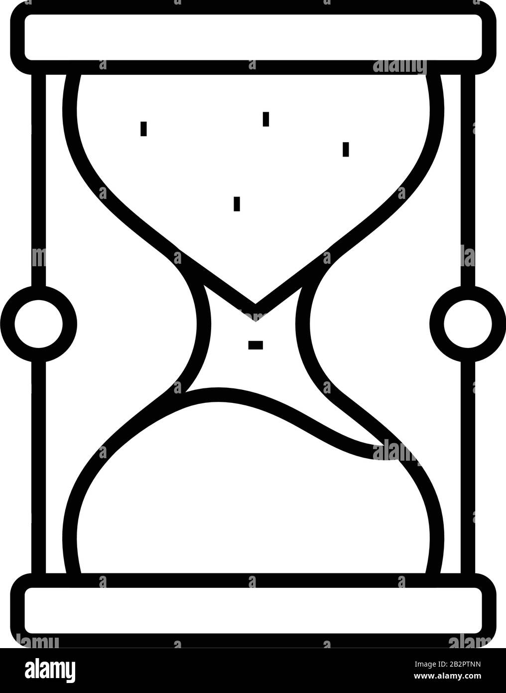 Time balance line icon, concept sign, outline vector illustration ...