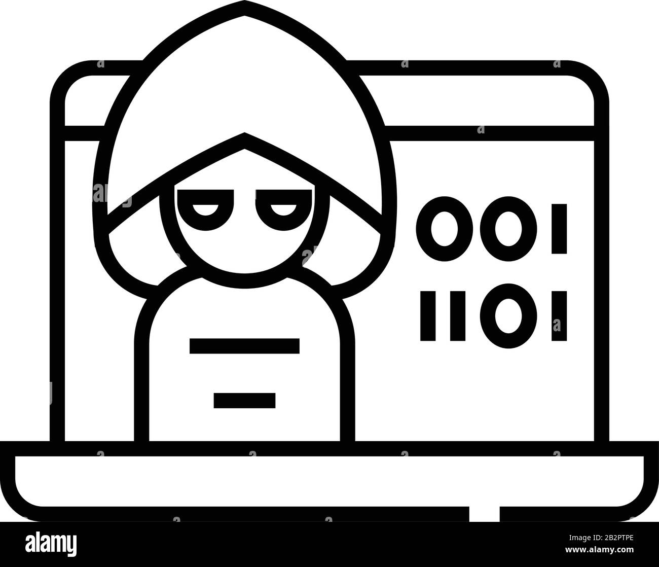 System master line icon, concept sign, outline vector illustration ...