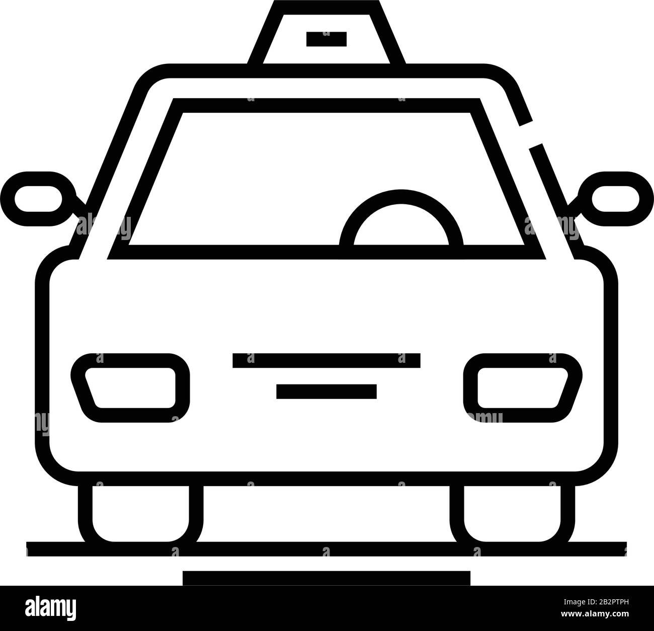 Taxi services line icon, concept sign, outline vector illustration ...