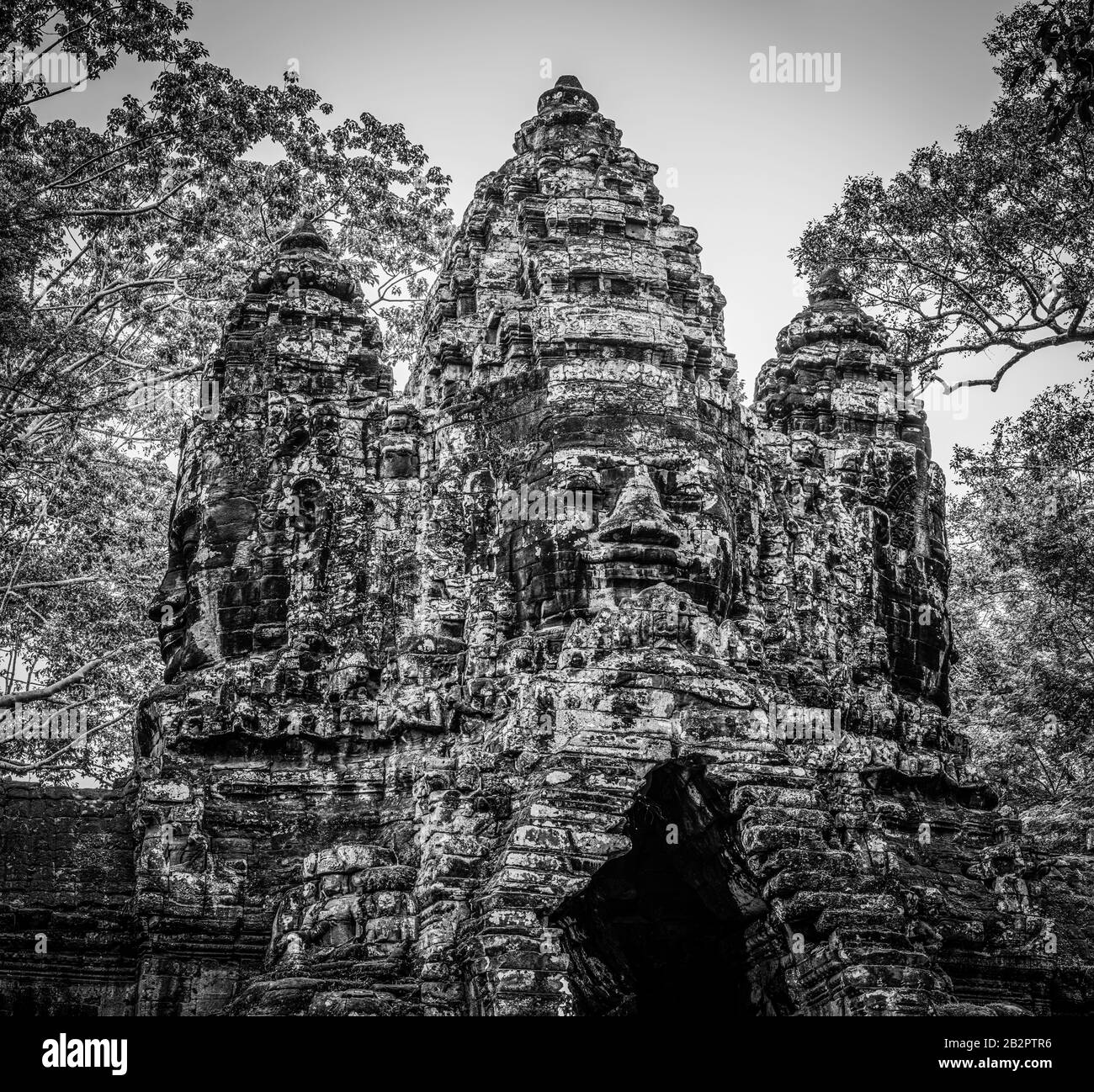 Image of the North Gate of Angkor Thom Temple, Angkor Wat Archeological ...