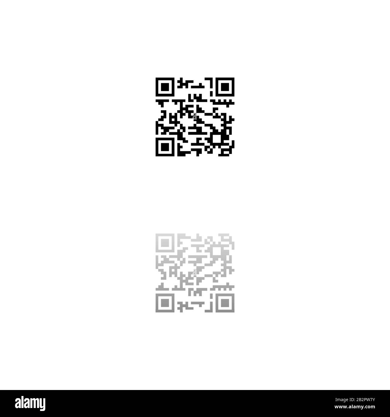 Qr code. Black symbol on white background. Simple illustration. Flat ...