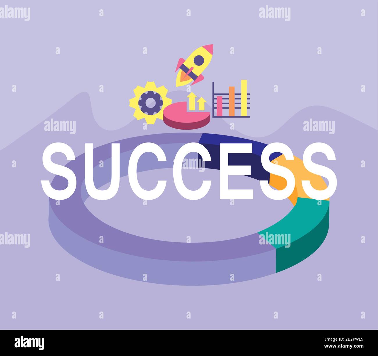 set of icons success of business vector illustration design Stock ...