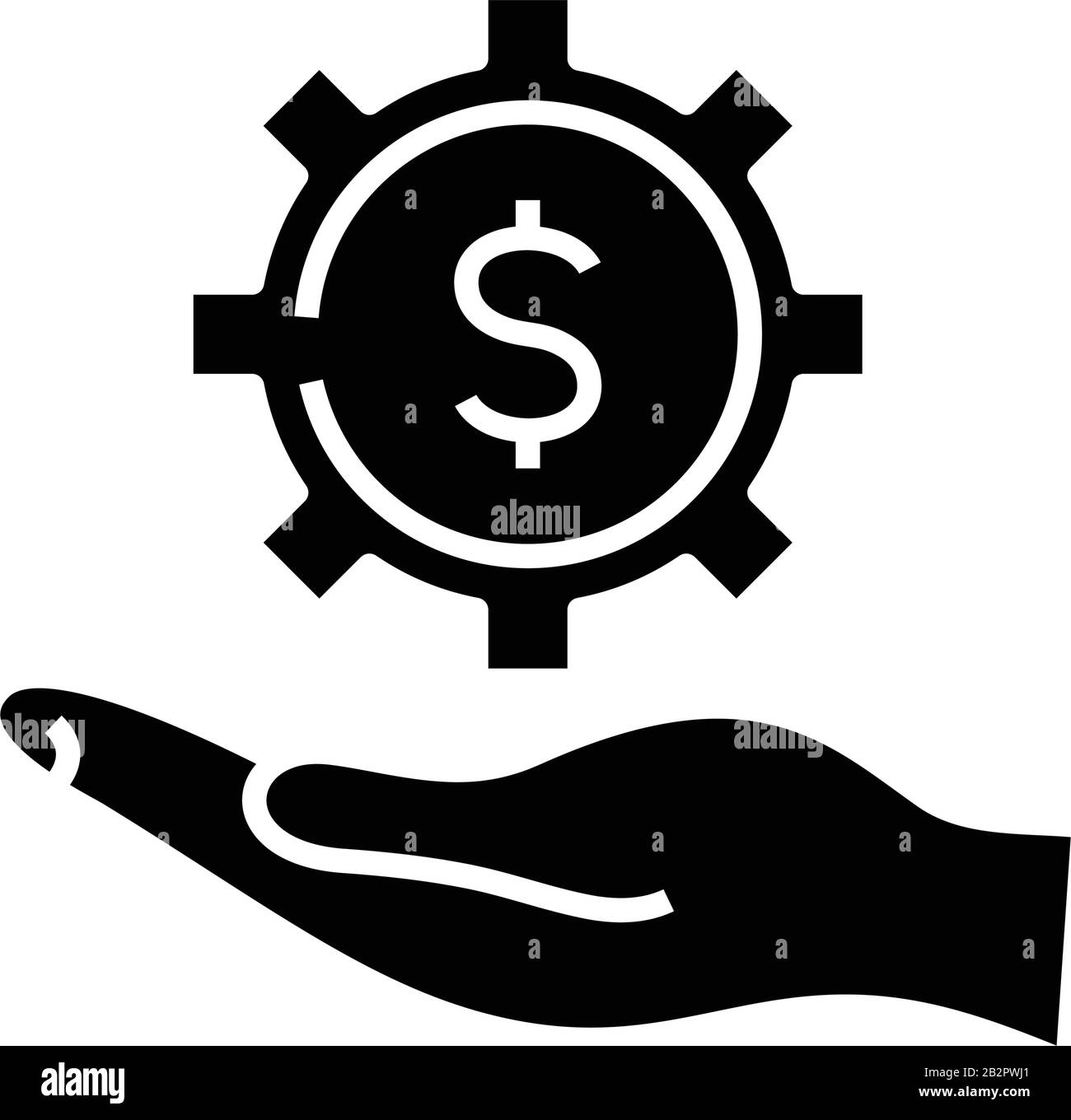 Making money black icon, concept illustration, vector flat symbol ...
