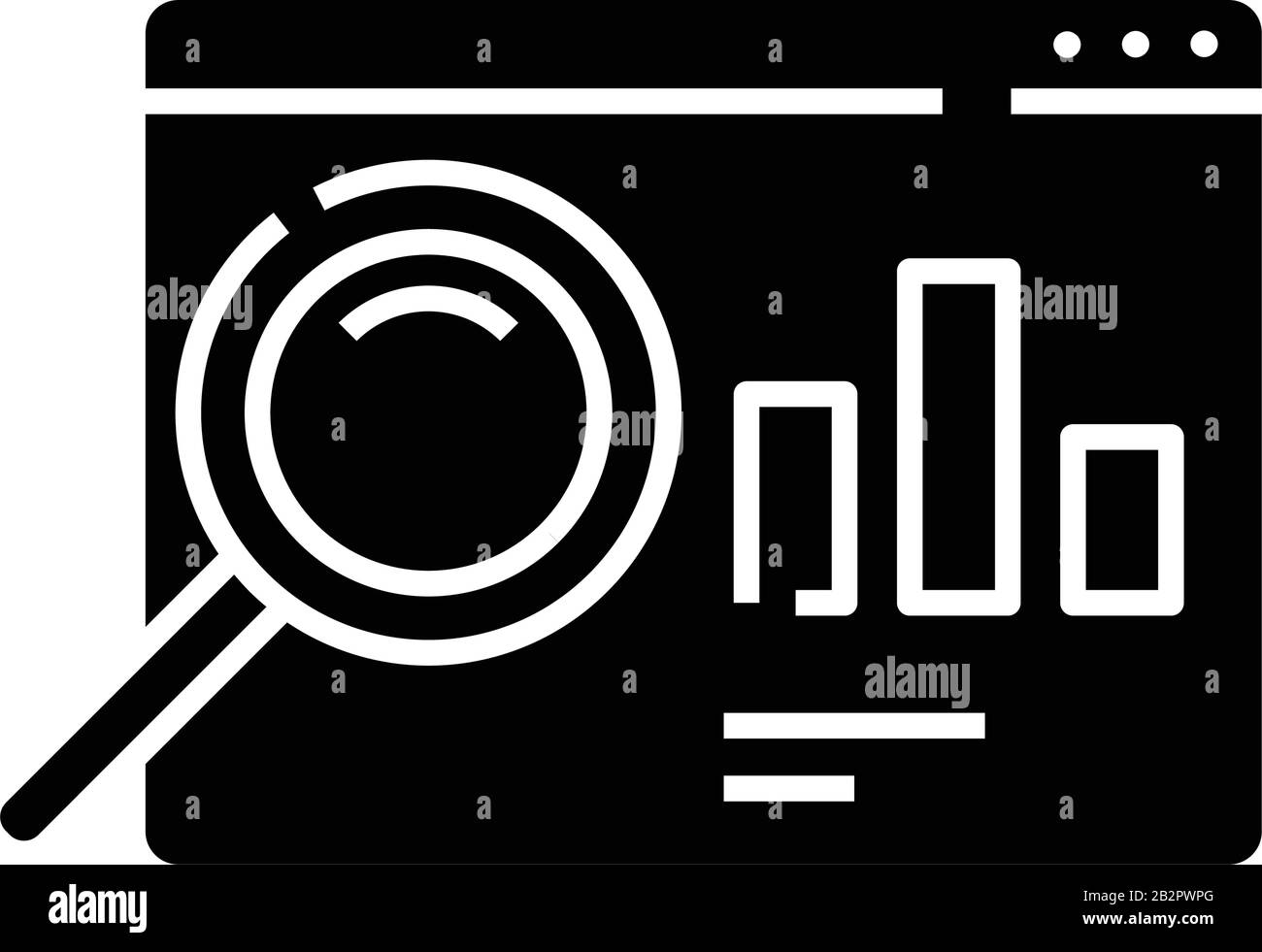 Market research black icon, concept illustration, vector flat symbol ...