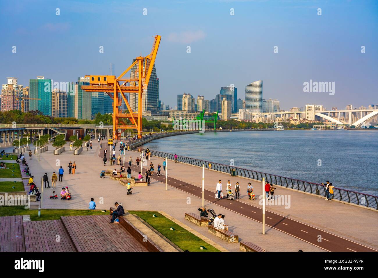 SHANGHAI, CHINA, NOVEMBER 02: This is the West Bund, a modern riverside ...