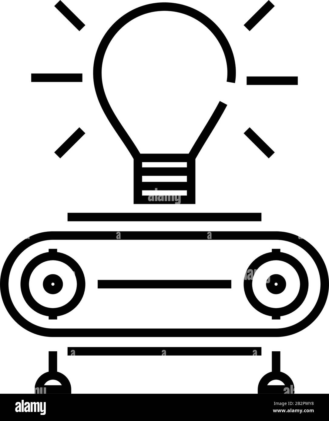 Technic idea line icon, concept sign, outline vector illustration ...