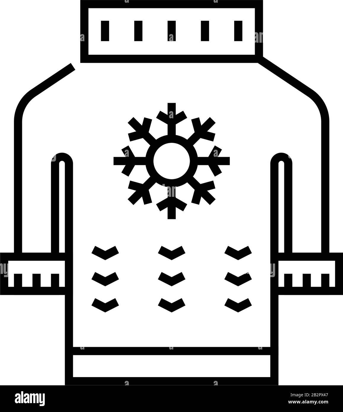 Sweater pattern line icon, concept sign, outline vector illustration ...