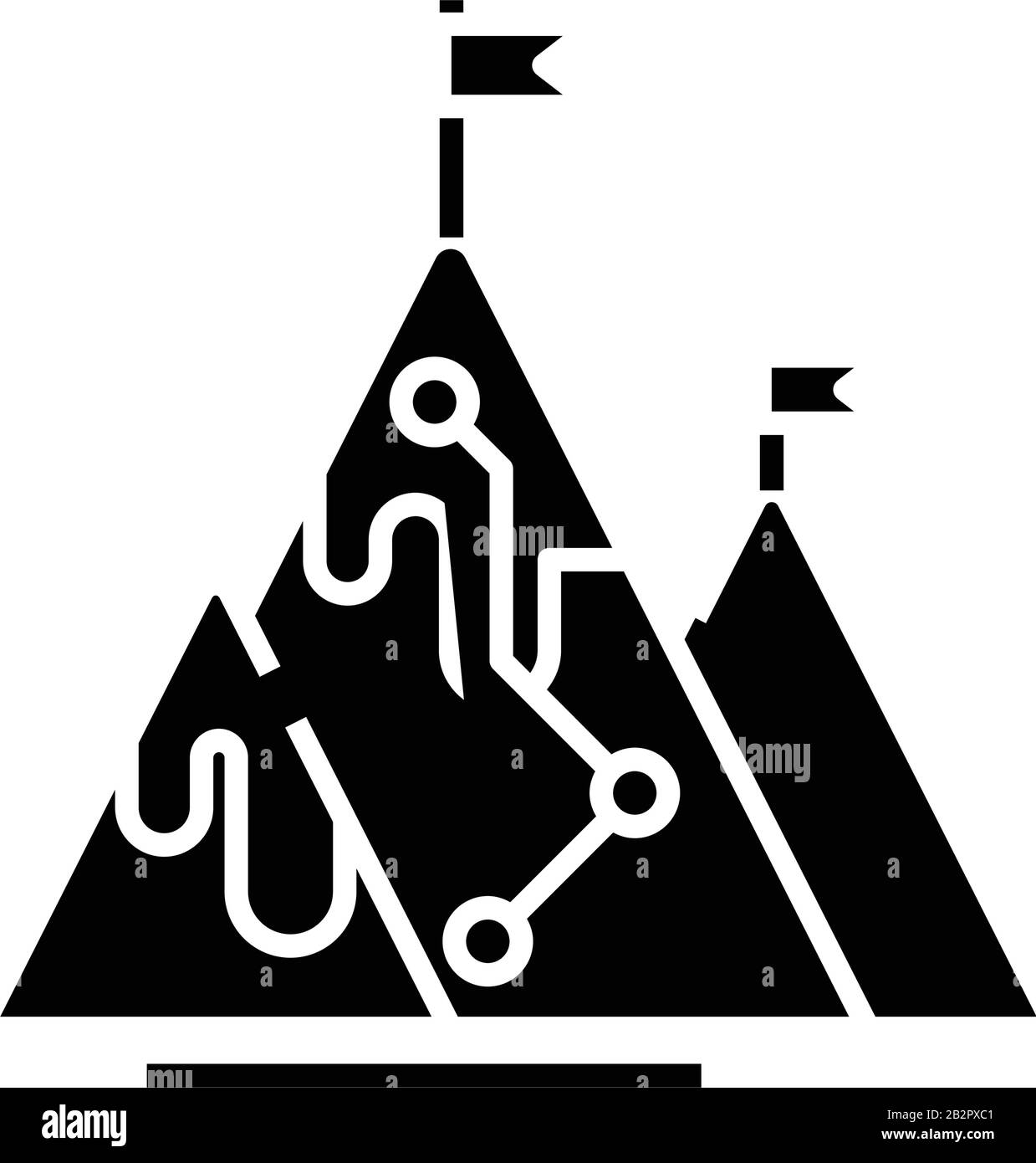 Achievement concept landscape Black and White Stock Photos & Images - Alamy