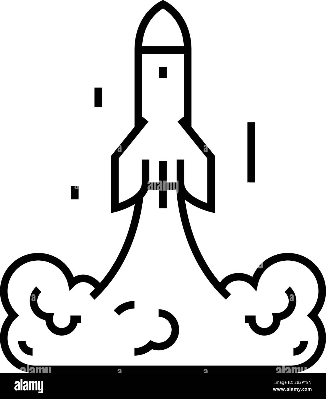 Suttle flight line icon, concept sign, outline vector illustration ...