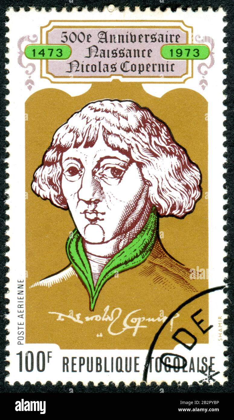 A stamp printed in Togo, dedicated to the 500th anniv. of the birth of ...