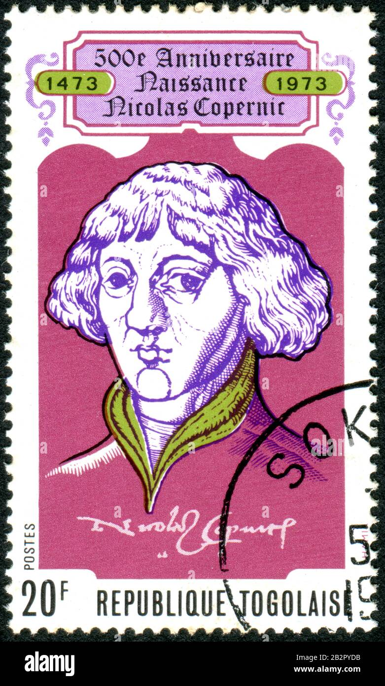 A stamp printed in Togo, dedicated to the 500th anniv. of the birth of ...