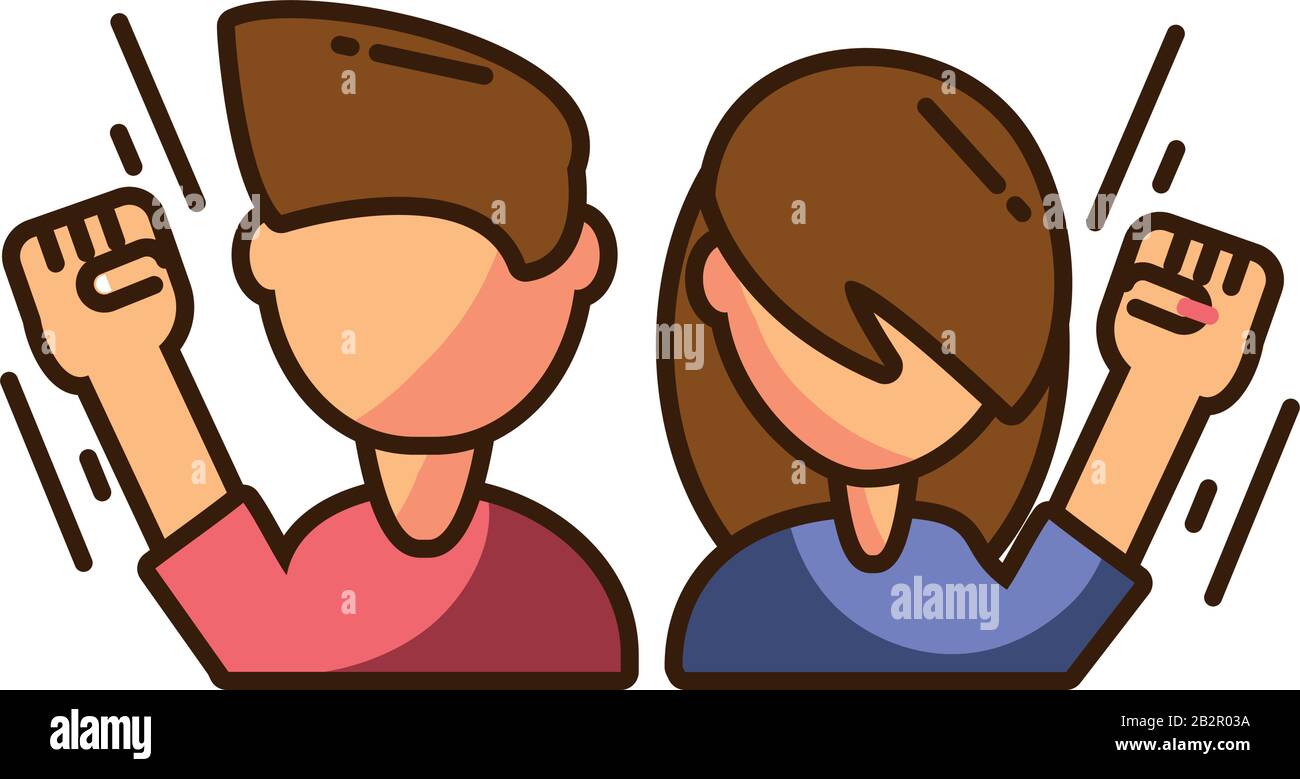 people protesting on a white background vector illustration design ...