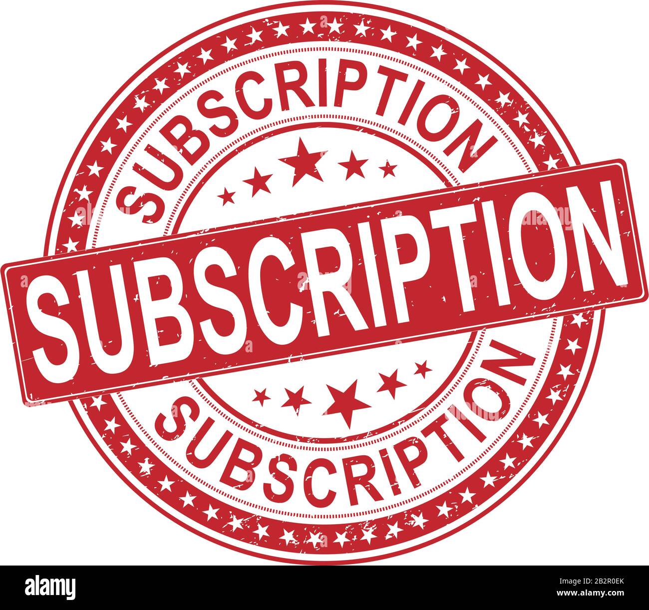 subscription round grunge red stamp on awhite background Stock Vector ...