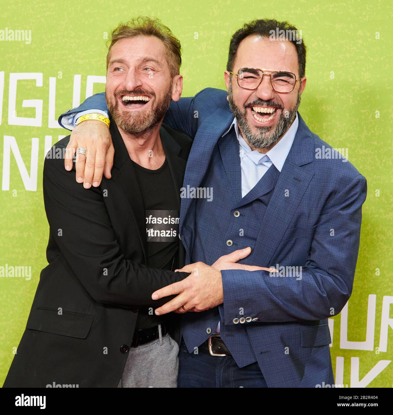 Berlin, Germany. 03rd Mar, 2020. The actors Tim Seyfi (l) and Adnan ...