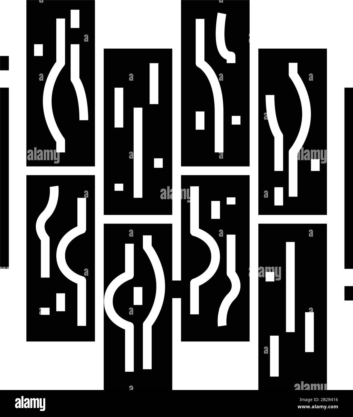 Parquet black icon, concept illustration, vector flat symbol, glyph ...