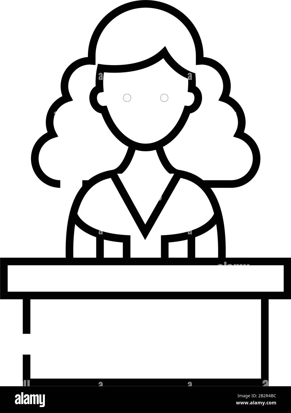 Testifier line icon, concept sign, outline vector illustration, linear ...