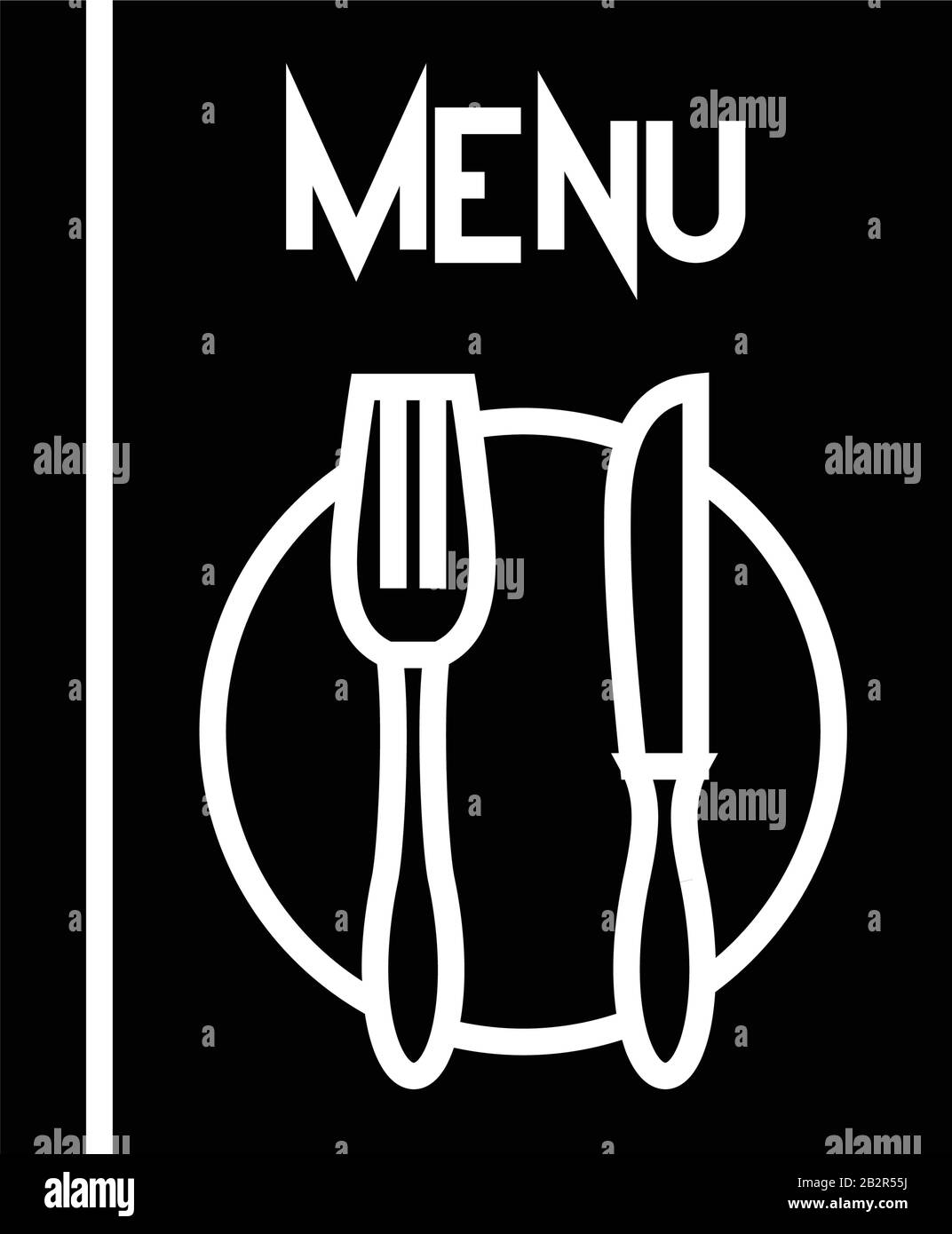 Menu list black icon, concept illustration, vector flat symbol, glyph ...