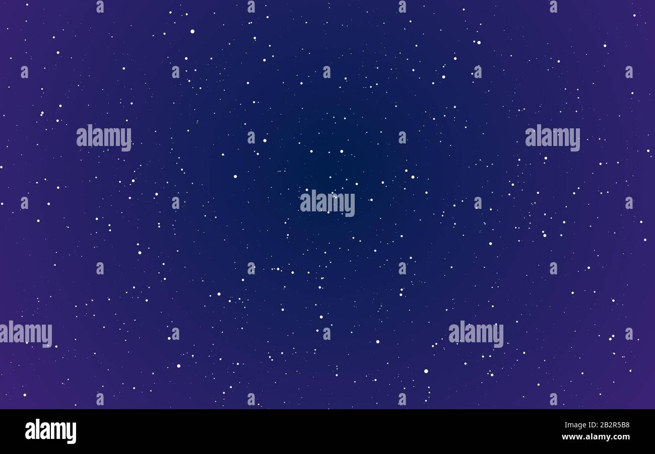 Space background. Purple universe and shining stars. Violet cosmos with ...