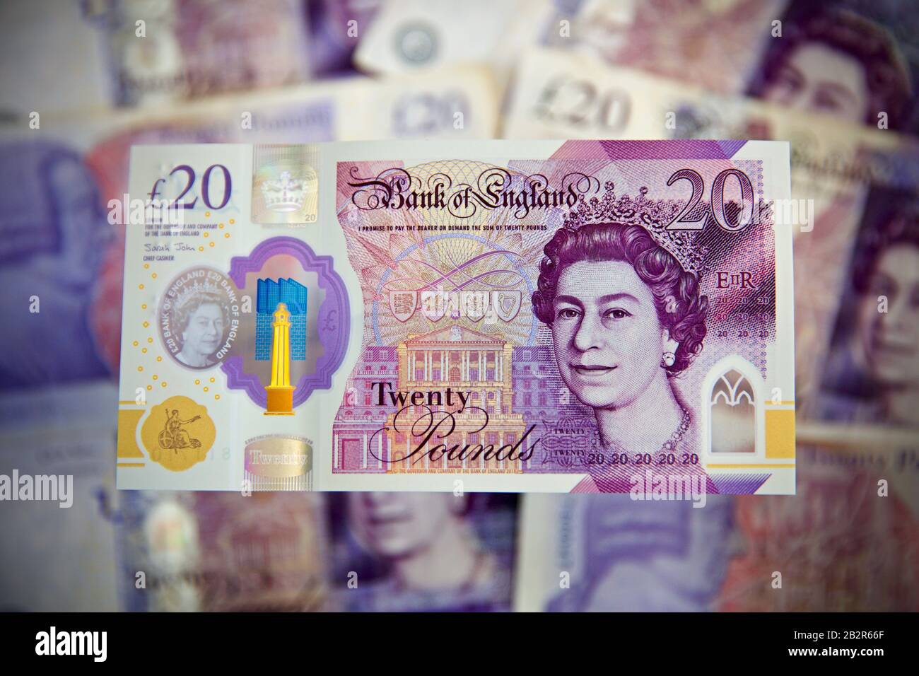 The new 2020 polymer £20 pound note from the Bank of England featuring ...
