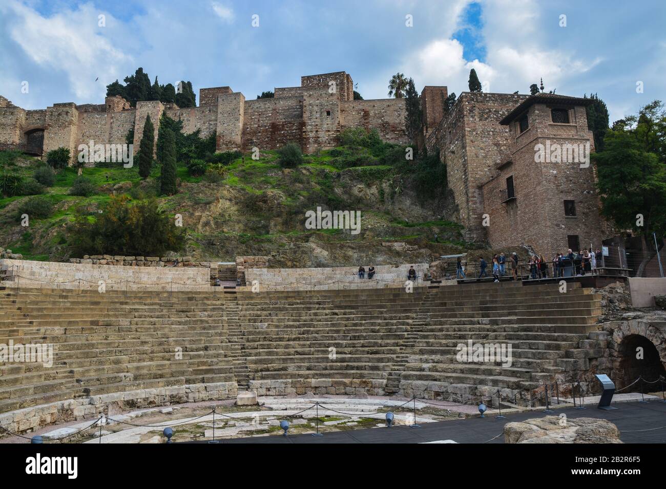 Walk in Malaga. Cityscapes of the city in Spanish Andalusia Stock Photo ...