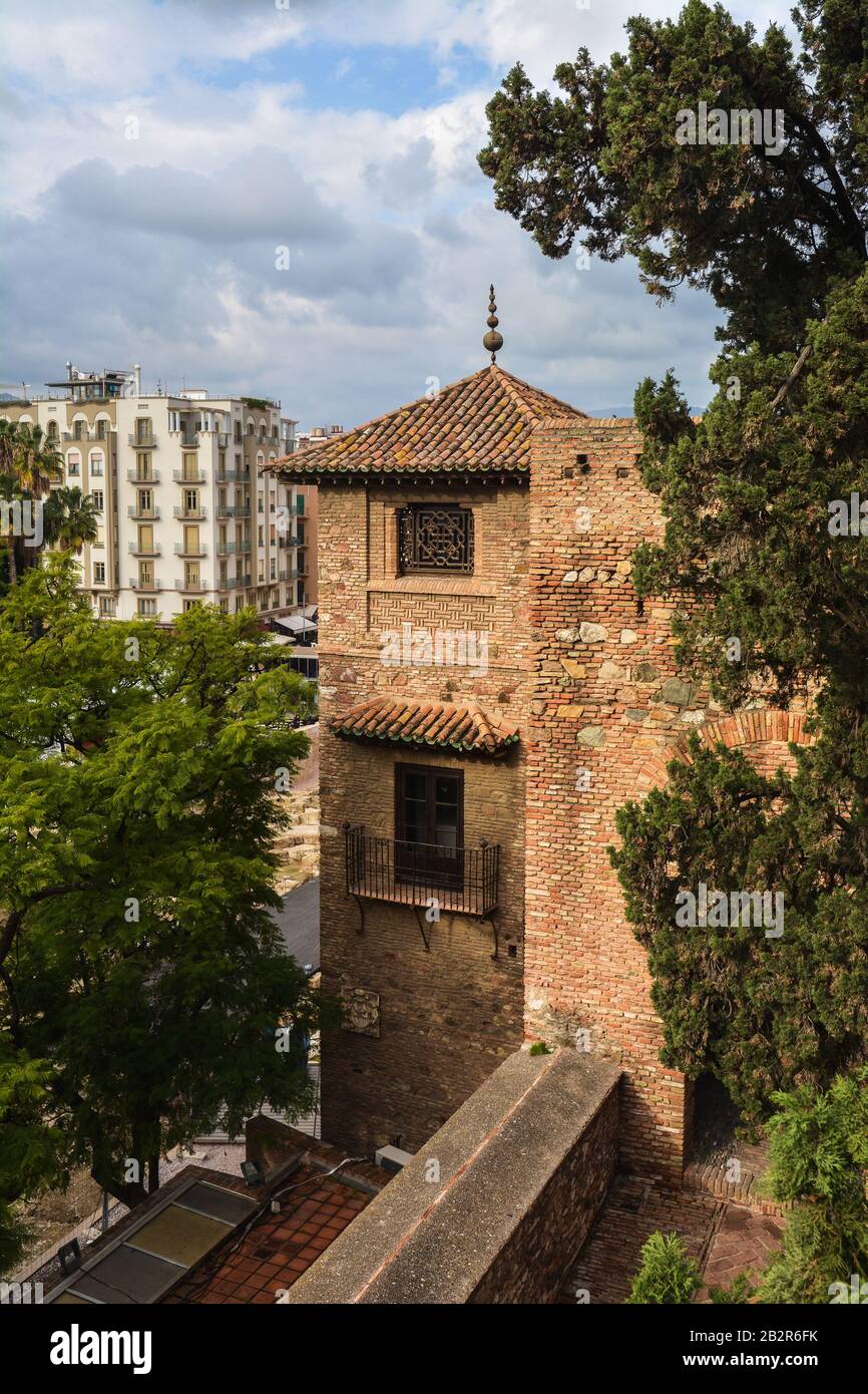 Walk in Malaga. Cityscapes of the city in Spanish Andalusia Stock Photo ...