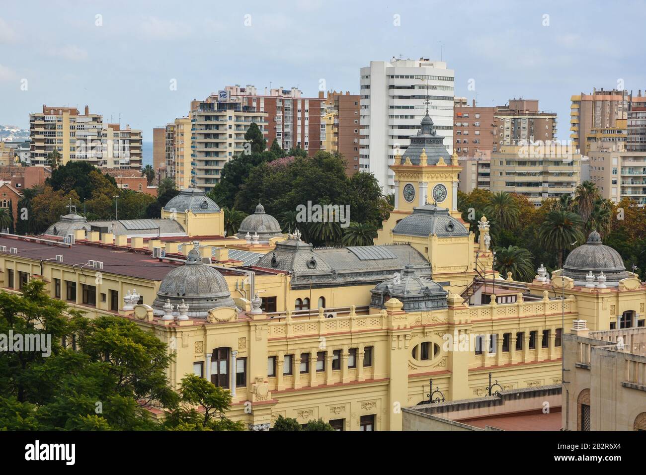 Walk in Malaga. Cityscapes of the city in Spanish Andalusia Stock Photo ...