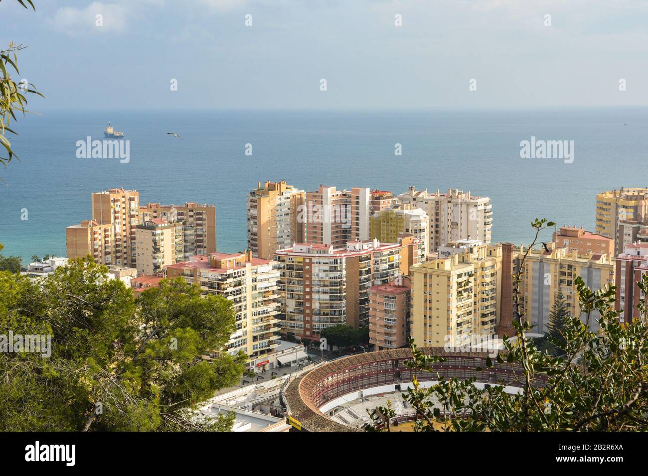 Walk in Malaga. Cityscapes of the city in Spanish Andalusia Stock Photo ...