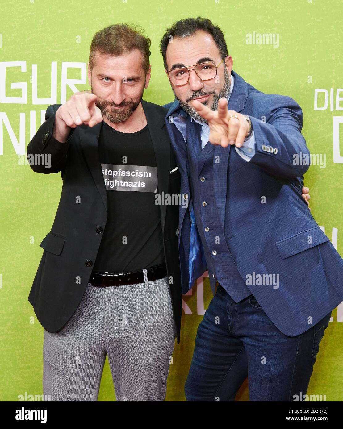 Berlin, Germany. 03rd Mar, 2020. The actors Tim Seyfi (l) and Adnan ...