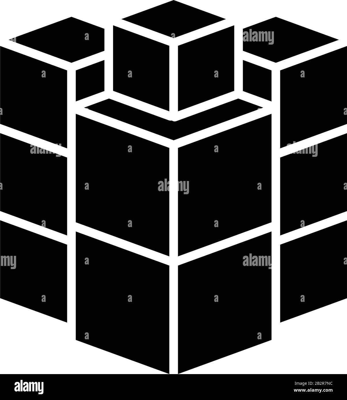 Percel boxes black icon, concept illustration, vector flat symbol ...