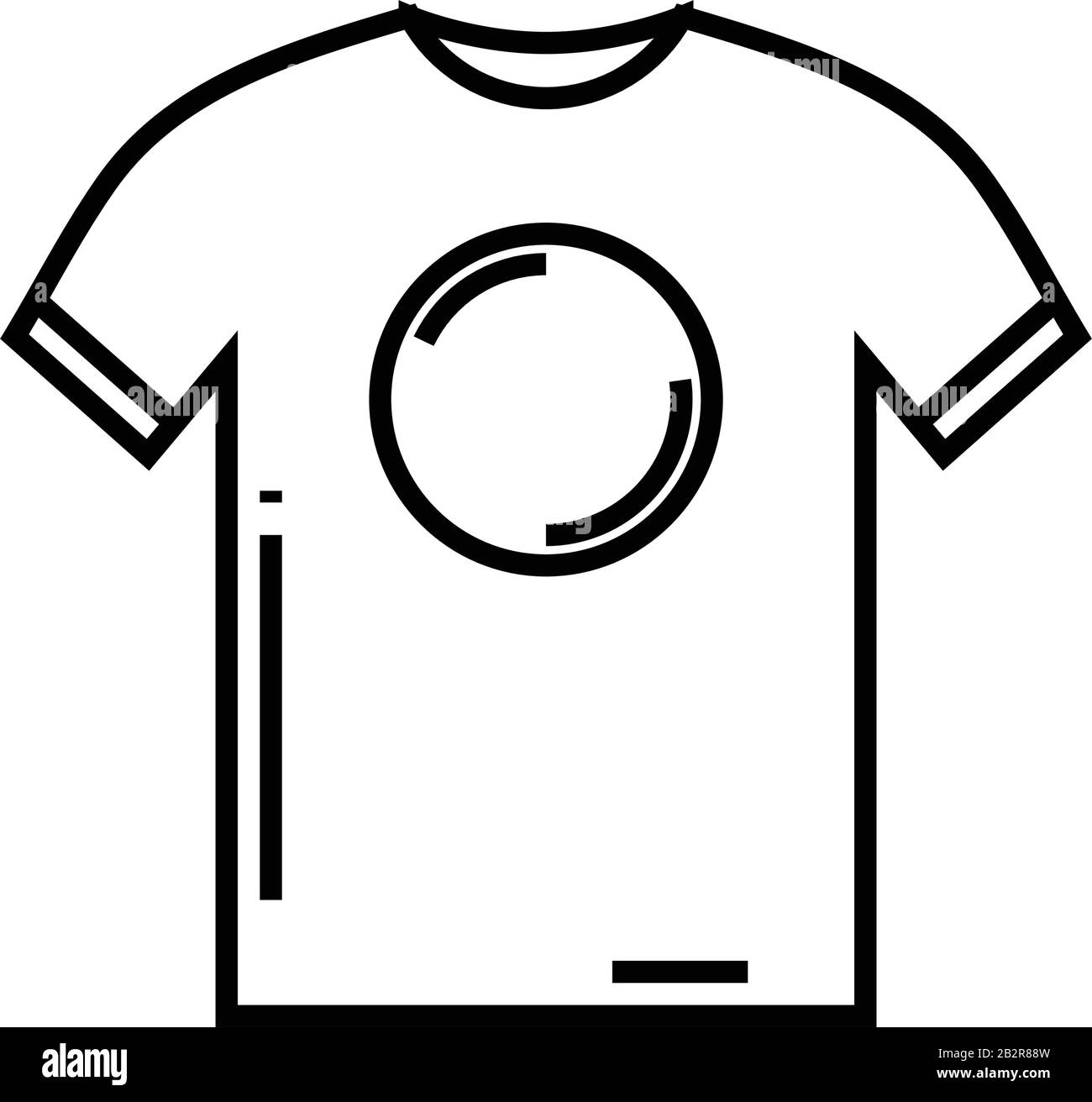 T shirt line icon, concept sign, outline vector illustration, linear ...