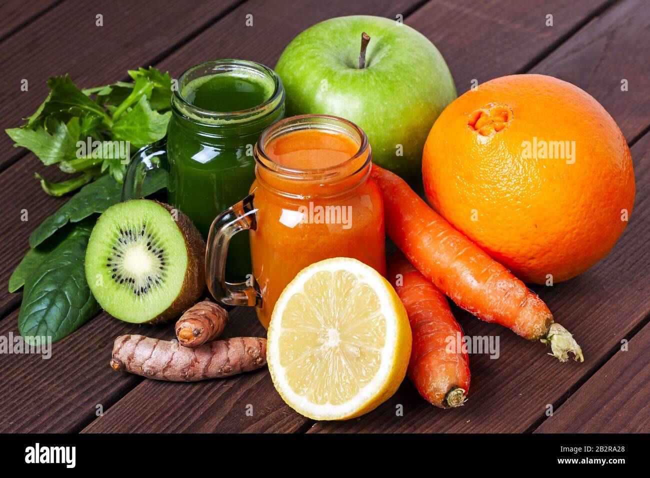 Berry and vegetables smoothie, healthy juicy vitamin drink diet or ...